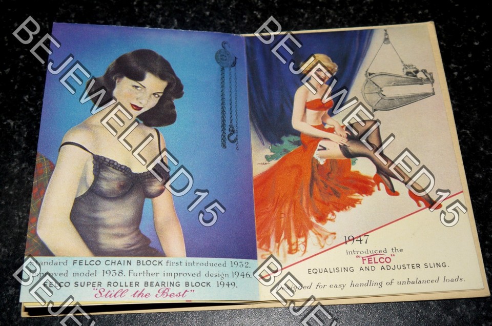Rare Felco Hoists Facts & Figures Book.1951.Gorgeous Sexy Risque Nude ...