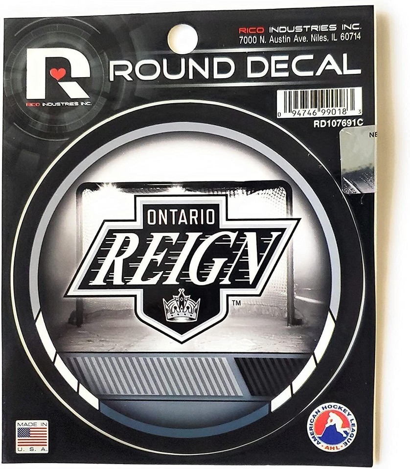 Ontario Reign Decal Sticker 4" Round Vinyl Auto Home Window Glass ...