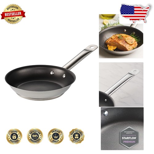 8-Inch Tri-Ply Stainless Steel Non-Stick Frying Pan with Lifetime ...