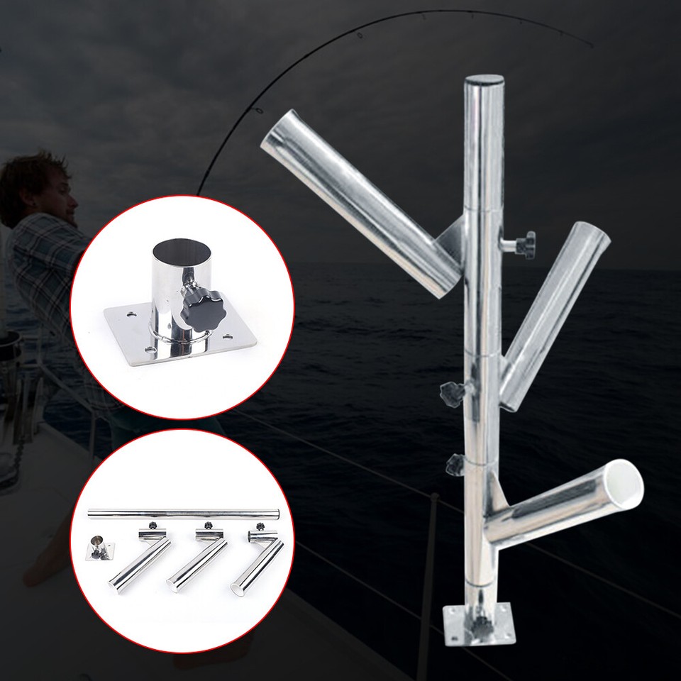 Tree Type 3 Rod Holder Adjustable Fishing Boat Rod Holder Rocket ...