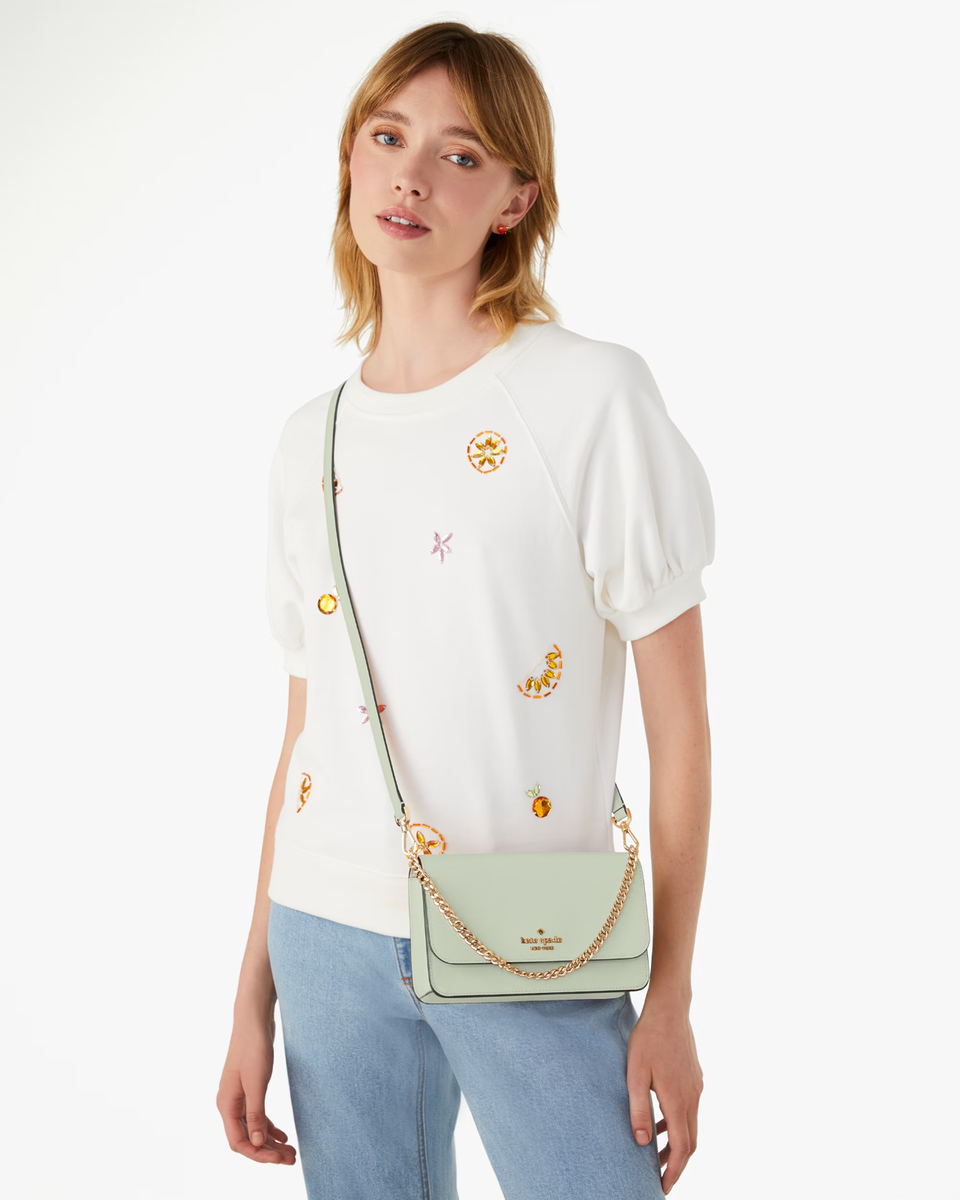 Kate Spade Madison Flap Crossbody Bag Mint Green Leather Kate Spade Madison Flap Crossbody Bag Mint Green Leather