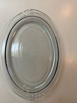Vintage Pyrex 812 Glass Oval Oven Broiler Baking Dish Serving Platter ...
