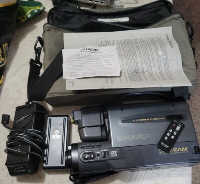 Sharp Slim Cam AIS VHS Camcorder Vintage VL-L65U & Accessories See ...