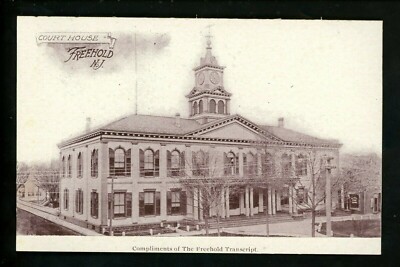New Jersey NJ Vintage postcard Freehold , Court House view c1904 | eBay