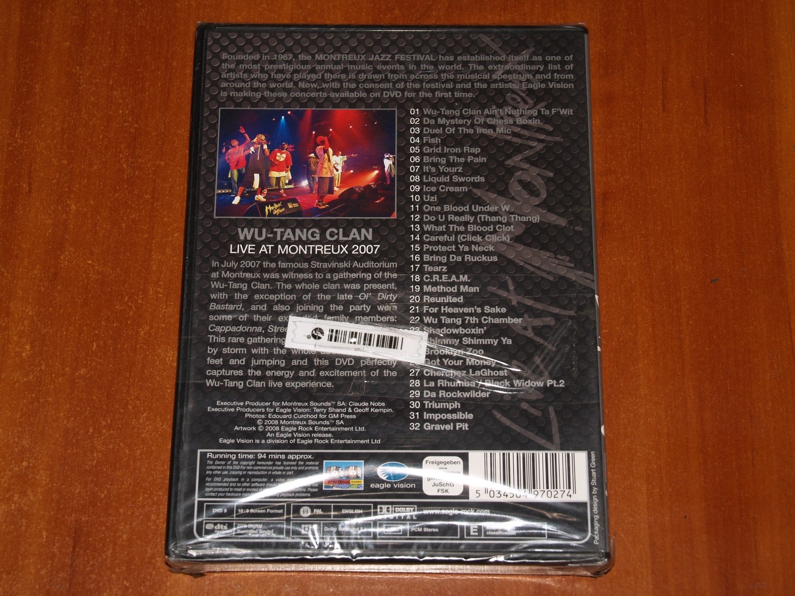 WU-TANG CLAN DVD LIVE MONTREUX 2007 RZA METHOD MAN RAEKWON GHOSTFACE ...