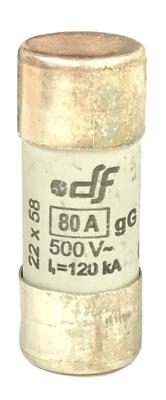 DF Fuses 422080 HRC Cut-Out Fuse BS1363 22mm x 80mm - 80 Amp | eBay UK