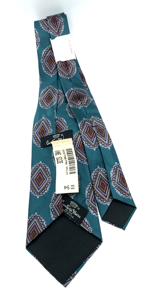 Countess Mara Necktie All Silk Made In USA Imported Silk Green 55 inch ...