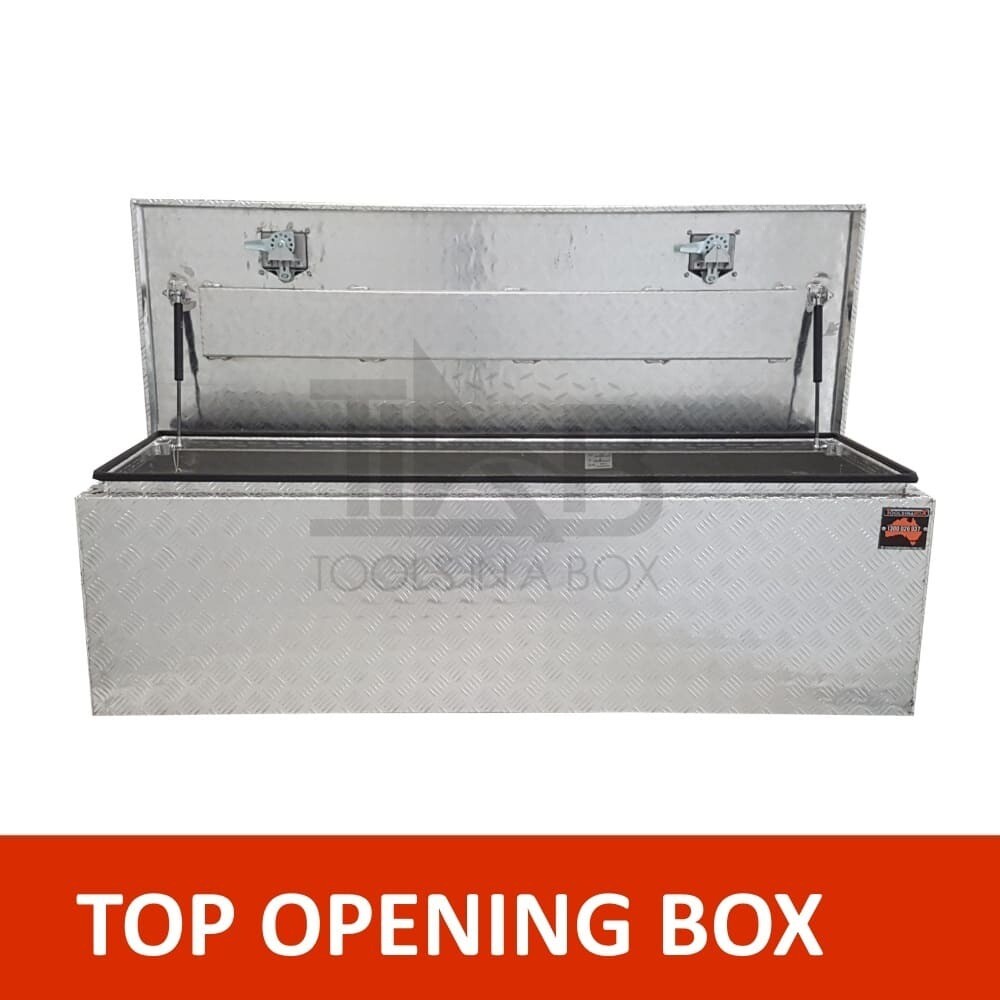 150 x 50 x 45cm Checker Aluminium Top Ute Tool box Truck Ute Trailer ...