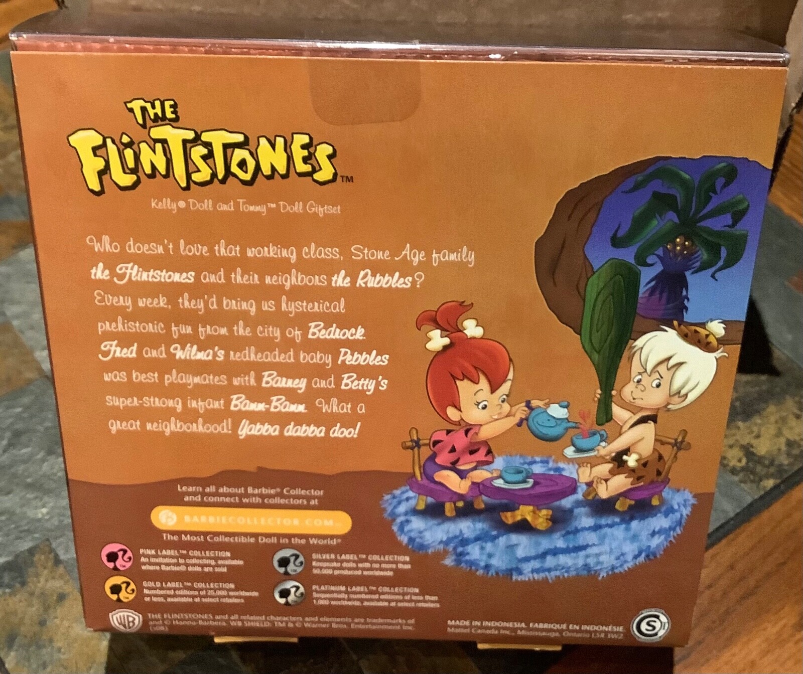 BARBIE SILVER LABEL FLINTSTONES KELLY TOMMY PEBBLES & BAMM-BAMM GIFTSET ...