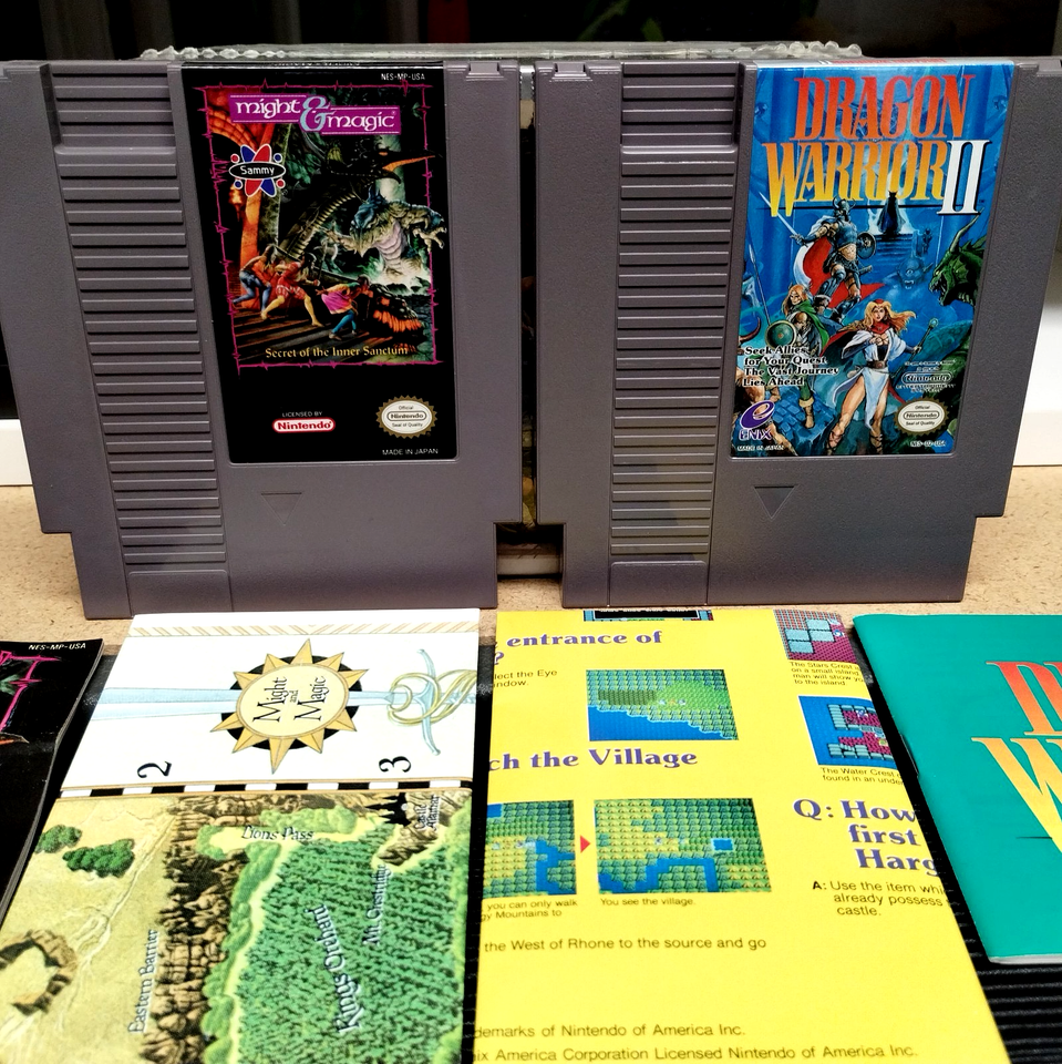 Nintendo NES Dragon Warrior 2 Might & Magic Secret Inner Sanctum Game ...