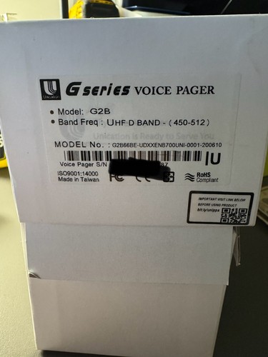 Unication G2 P25 UHF-D Band 450-512MHz Pager Phase 1 & 2 trunking *New ...