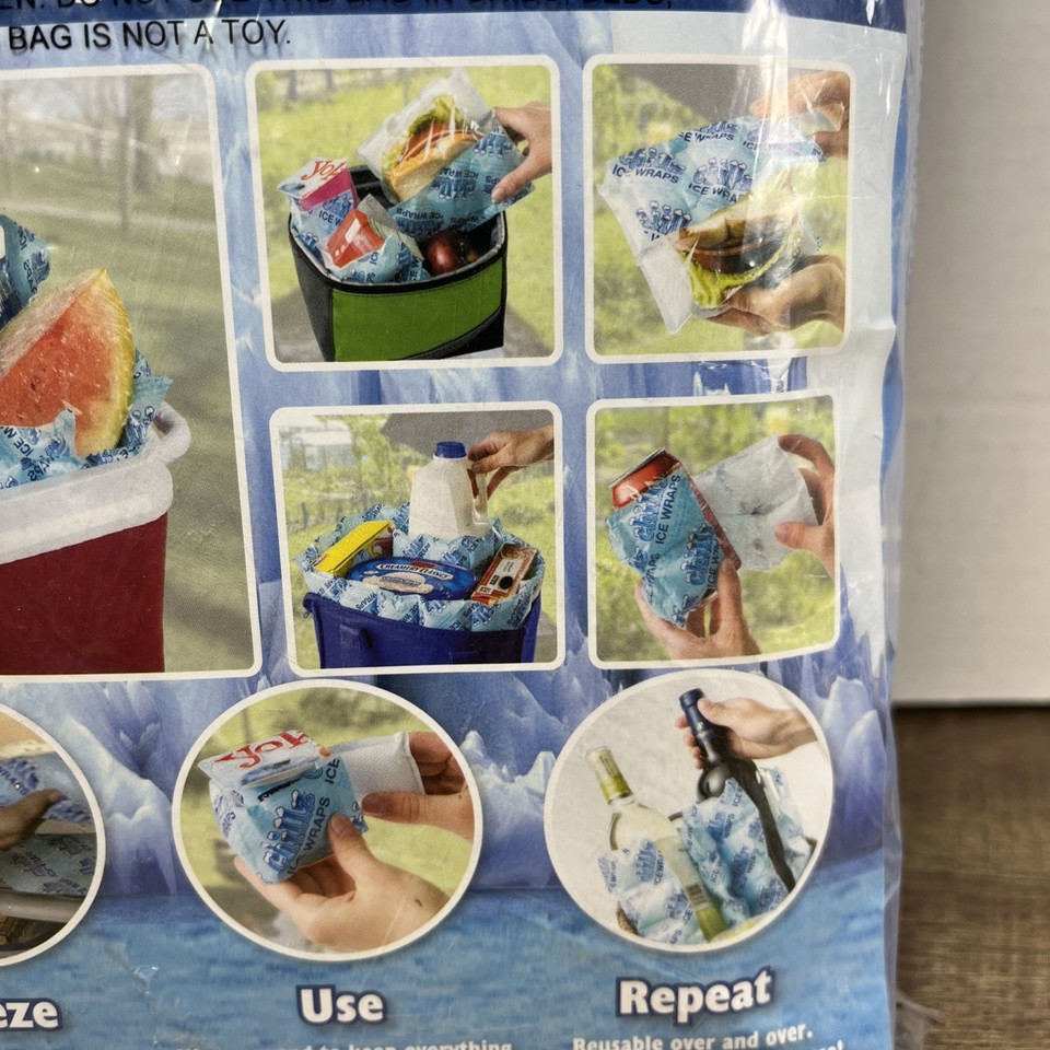 Chillz Ice Wraps Reusable Ice Sheets for Coolers - Flexible Ice ...
