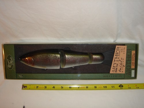 12" Roman Made Mother Triple NIB Bass Bait Musky Fishing Lure Swimbait ...
