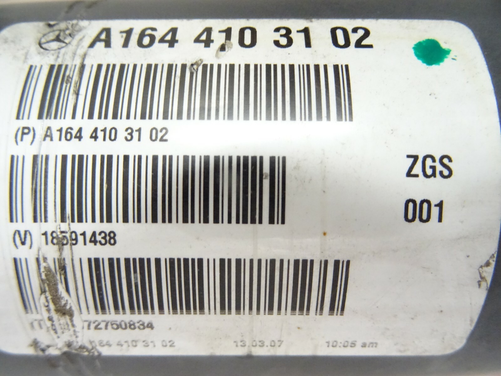 Mercedes ML 164 320CDI Kardan Automatic Gelenkwelle Drive Shaft ...