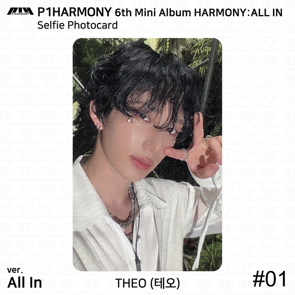 P1Harmony 6th Mini Album HARMONY ALL IN Special Selfie Photocard THEO ...
