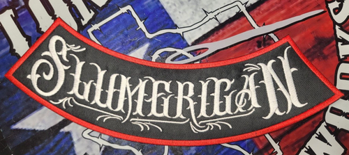 LARGE EMBROIDERED SLUMERICAN BOTTOM ROCKER PATCH (Made To Order) | eBay