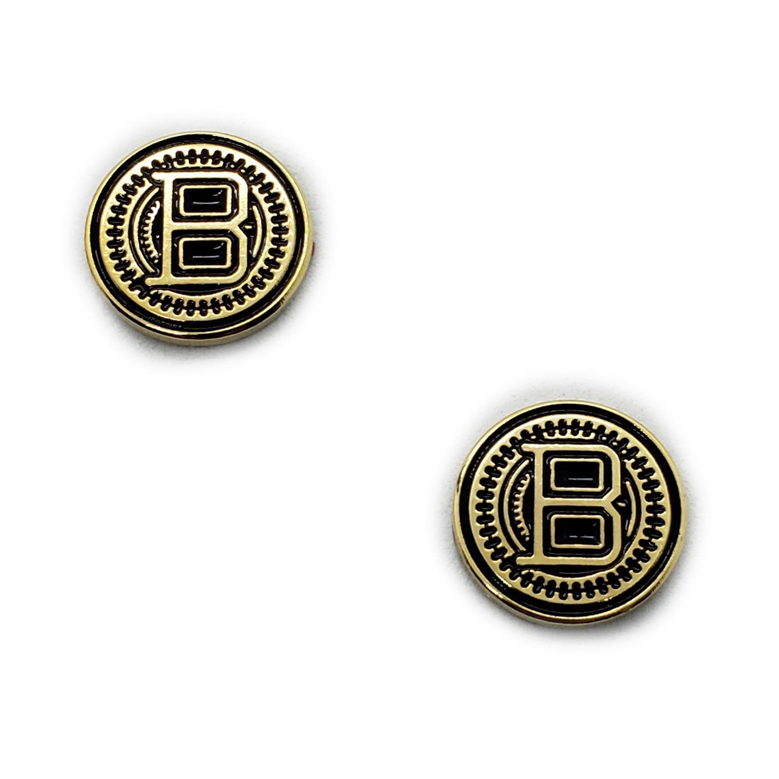 2 x BROWNING GRIP MEDALLIONS HI-POWER "B" CHALLENGER Real Gold Plated ...