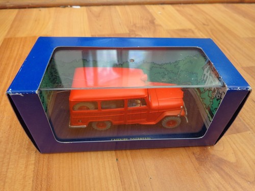 ATLAS 1/43 SCALE - TINTIN JEEP OVERLAND FIRE CALCULUS AFFAIR DIECAST ...