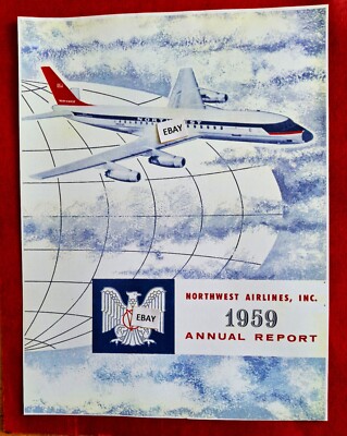 Northwest Airlines Print Boeing 707 in flight 11in x 8 1/2in | eBay