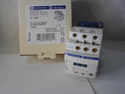 Square D CAD32B7 Line Control Relay 600A 10V Telemanique - New In Box ...