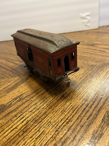 Vintage Prewar IVES Wind Up Red Train Locomotive Toy W/ Car & Track | eBay