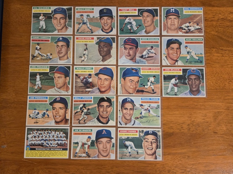 1956 Topps Baseball Lot Of 38 Cards. (35 White Backs) Vg/Ex-Ex/Mt | eBay