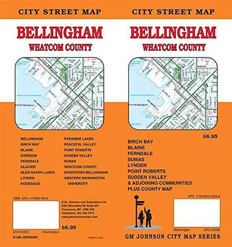 Bellingham Whatcom County, Washington Street Map - Map By GM Johnson ...