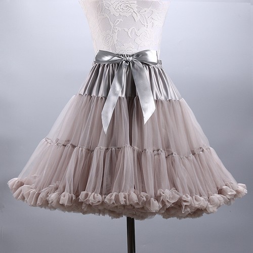 Womens Tutu Skirt Petticoat Cosplay Pettiskirt Crinoline Fluffy Dance ...