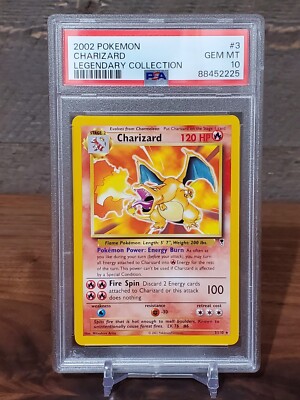 2002 Pokemon Charizard Legendary Collection #3 PSA 10 GEM MINT | eBay