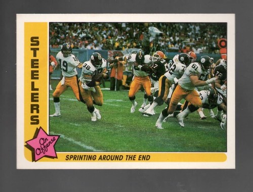 1985 Fleer Team Action Sprinting around End Pittsburgh Steelers #64 ...