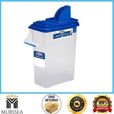 Wood Pellet Dispenser Container 20Lbs EZ Pouring Handy Storage Portable ...