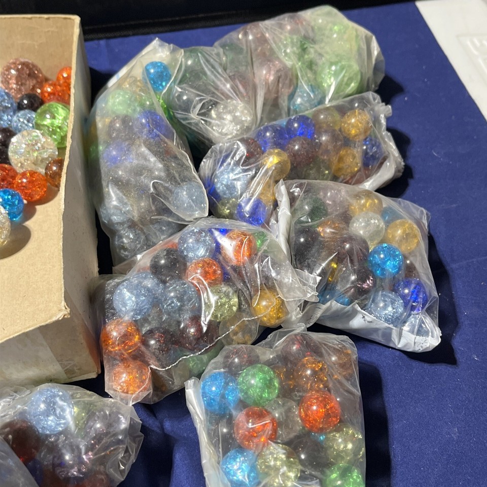 VINTAGE ~ Crackle Glass Marbles ~ Fractured Glass ~ Assorted ~ 5 lbs | eBay