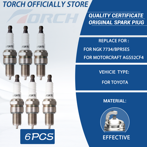 6PK TORCH F5RTC Spark Plug Small Engine for NGK 7734/BPR5ES NISSAN ...