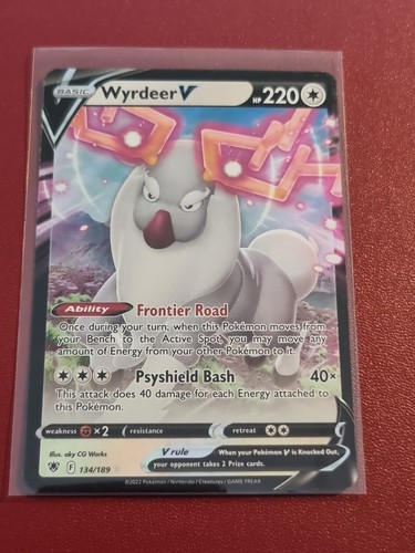 Pokemon Card Sword Shield Astral Radiance Wyrdeer V 134/189 Rare Holo ...