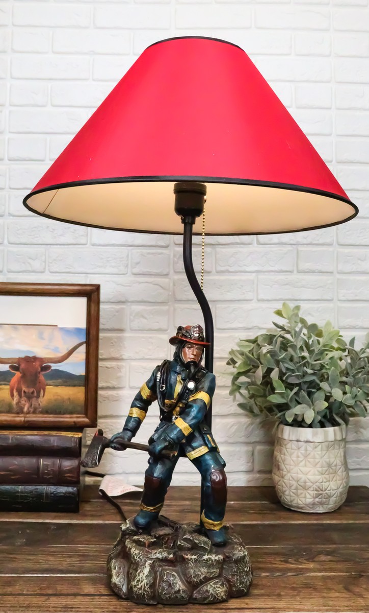 American Made Desk Lamps American Hero Fire Fighters Fireman Boots
