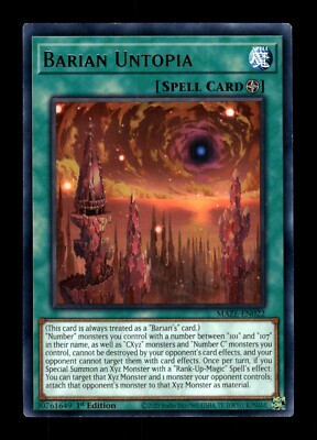 YuGiOh Maze of Memories Barian Untopia MAZE-EN022 R NM/MT | eBay
