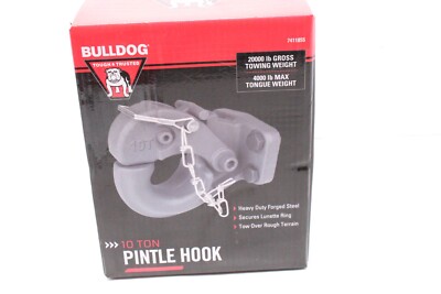 New Bulldog Pintle Hook 10 Ton Trailer Tow Hitch 20,000lb, 4,000 Tongue ...