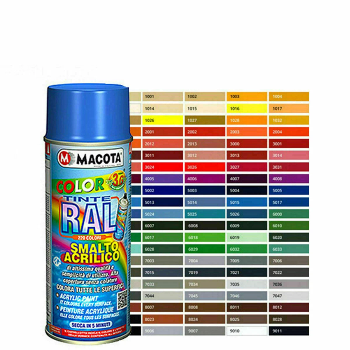 Spray Paint Color Chart