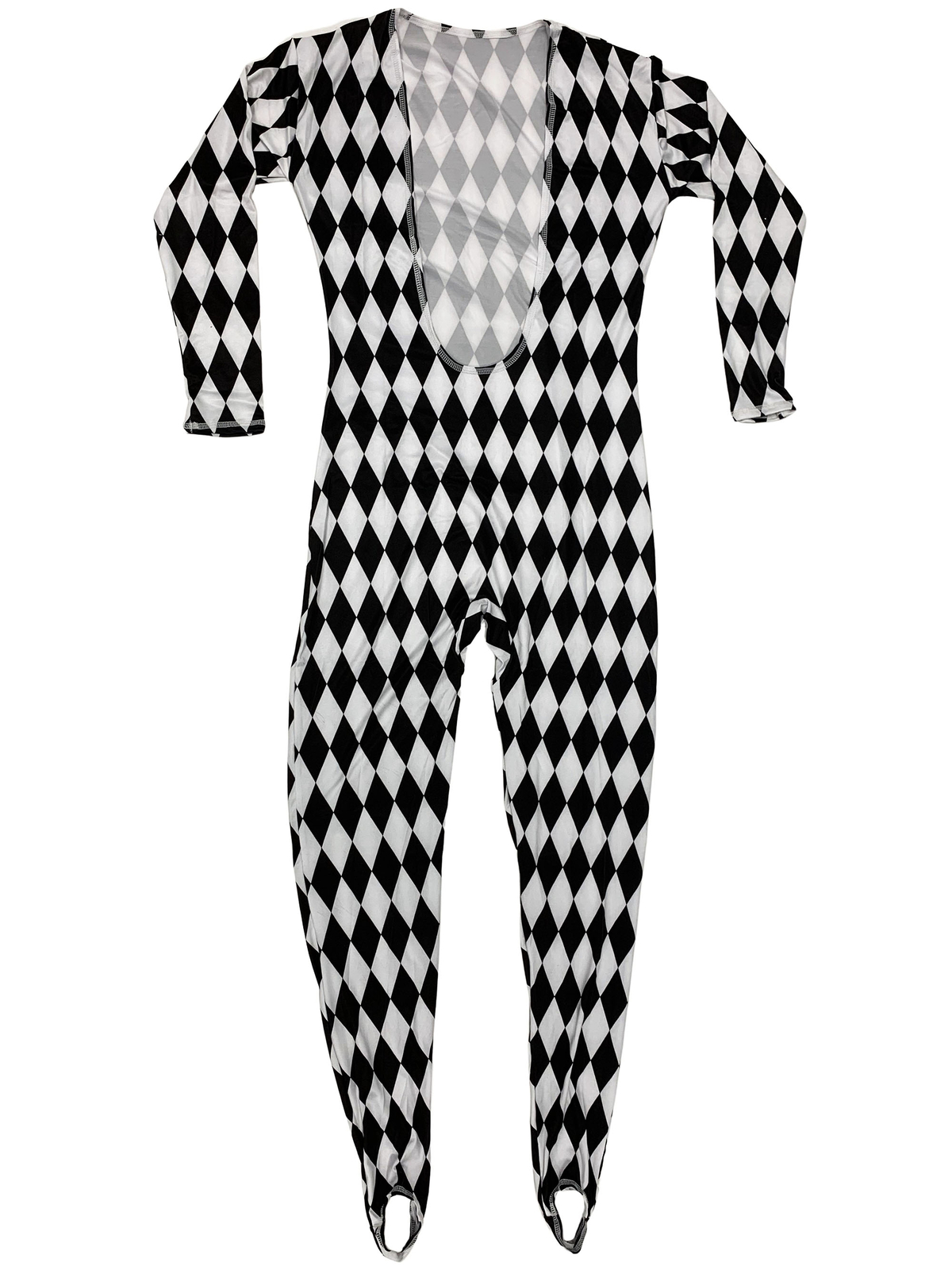 Harlequin Leotard Costume Freddie Mercury Unitard Spandex Outfit Black ...