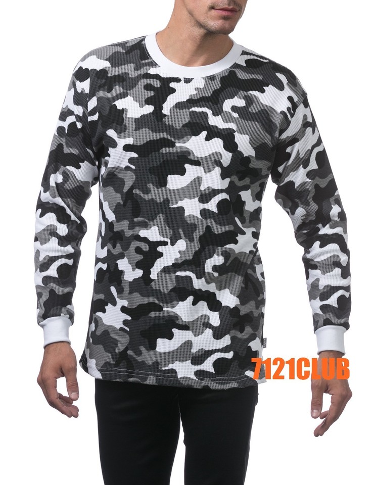 PRO CLUB THERMAL T SHIRTS PROCLUB MEN HEAVYWEIGHT LONG SLEEVE SHIRT BIG ...