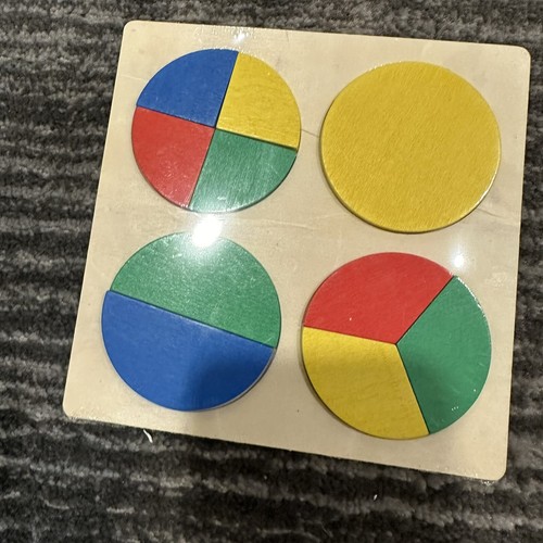 Wooden Puzzle Toys Sorting Stacking Game Montessori Toys Fractions ...