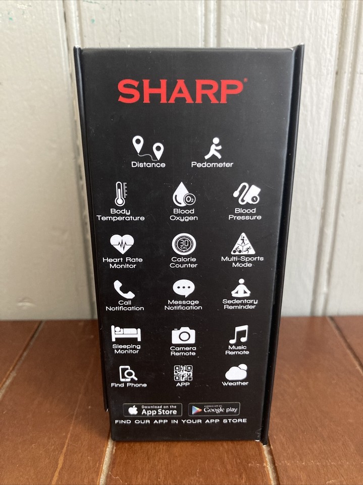 New Sharp Smart Watch IOS/Android Compatible Red Sports Band | eBay