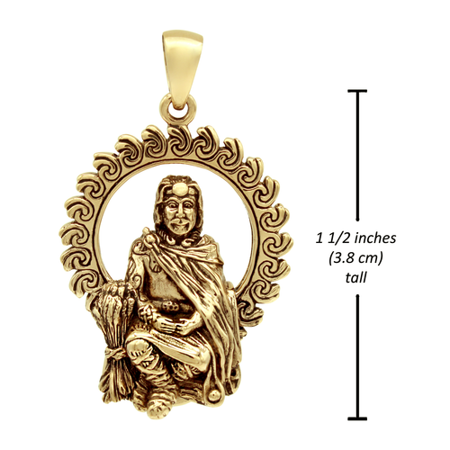 Bronze Lugh Pendant by Dryad Design - Celtic Sun God Wiccan Pagan Wicca ...