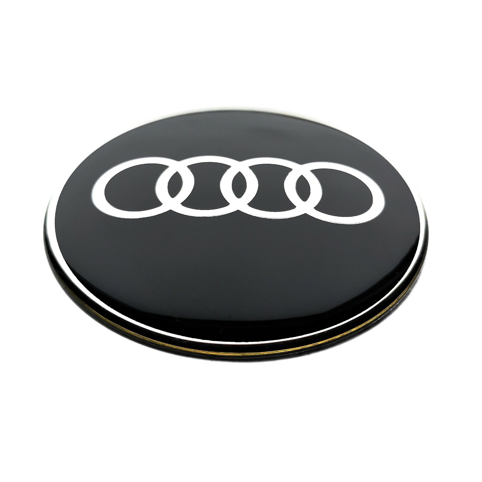 4 METAL wheel center hub caps stickers 65mm ALU emblems for AUDI rims ...