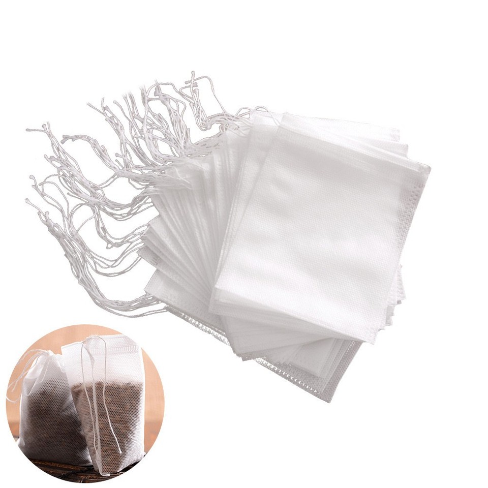 100 Pcs Drawstring Soup Bag Chinese Restaurant Tea Bags Medicine Herbal ...