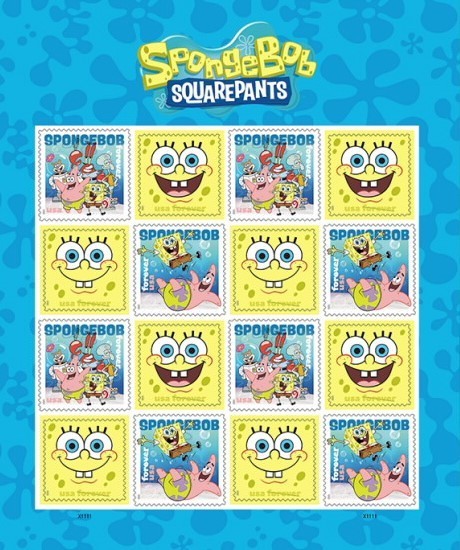 2025 US SpongeBob SQUAREPANTS Traditional Sheet of 16 Pre-order Postage ...