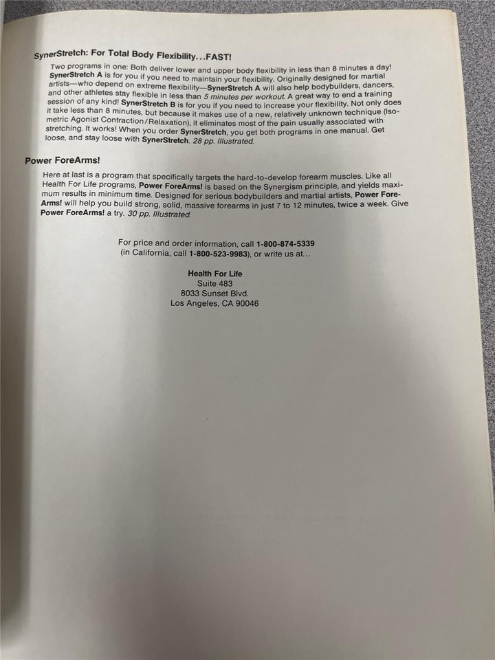 BEYOND LEGENDARY ABS bodybuilding ORIGINAL book by Health for Life ...