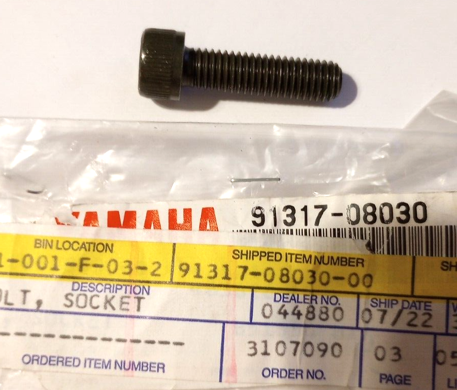 Yamaha Socket Bolt NOS 91317-08030 (L-7222) | eBay