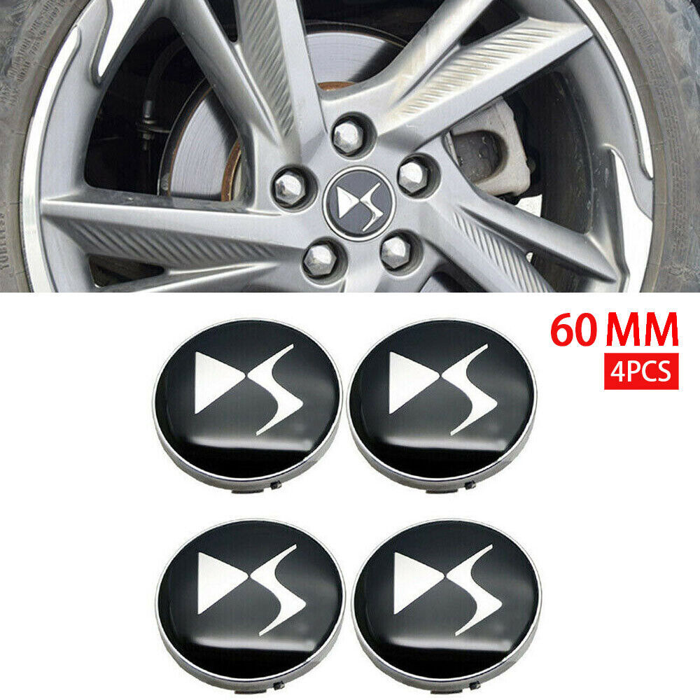 4pcs Logo DS3 DS4 DS5 60mm Wheel Cover Wheel Centre Black NEW | eBay ...