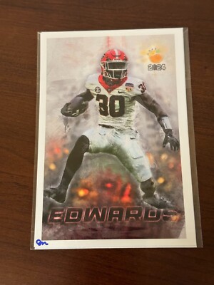 Daijun Edwards 4x6 Sketch Photo Print John Rudolph Signed Georgia | eBay